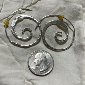 Hand Crafted | Jewelry | Ati Mexico 925 Sterling Silver Hammered Spiral ...
